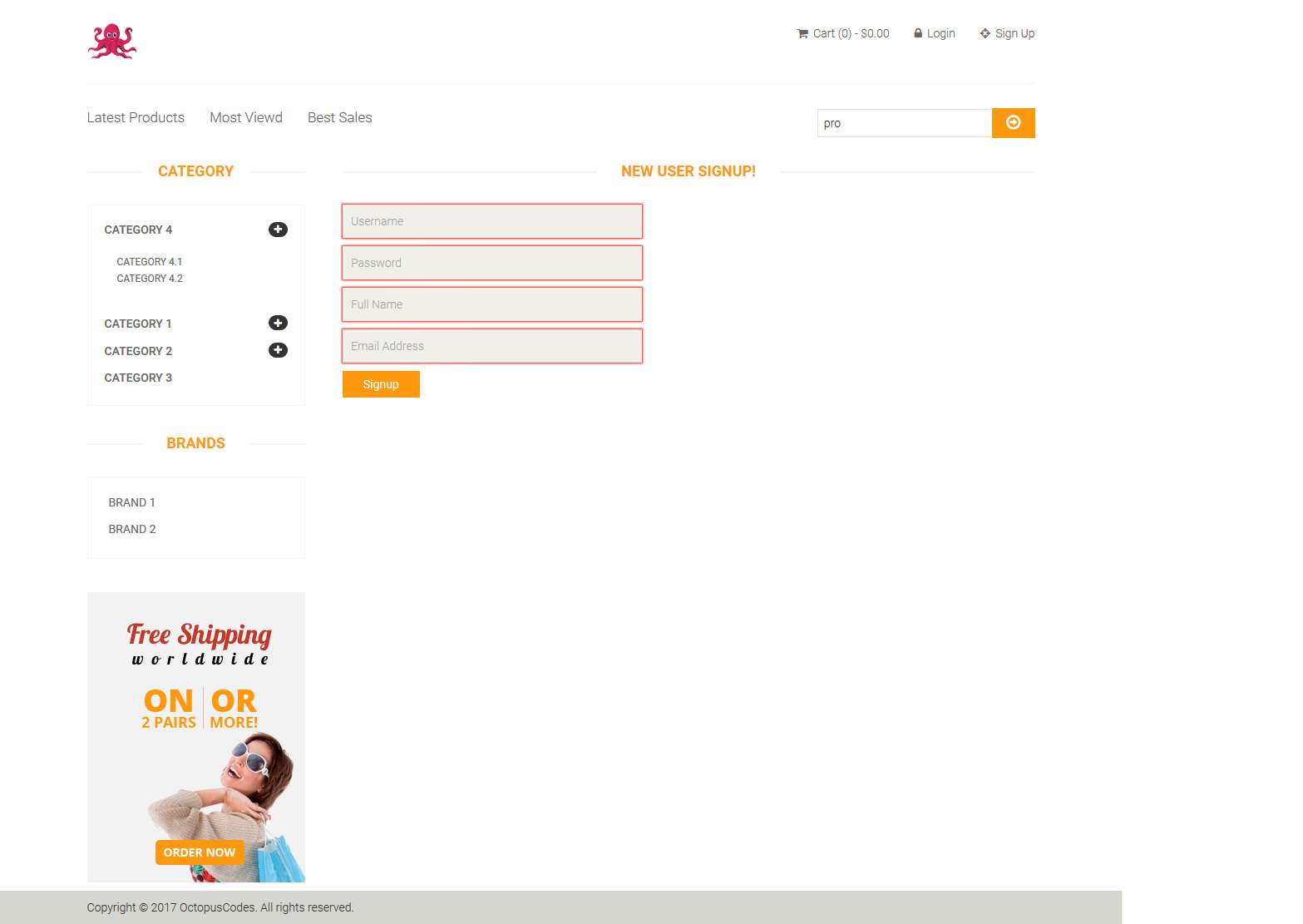 Angular 2 Shopping Cart Angular 2 And Codeigniter Rest Api By Octopuscodes